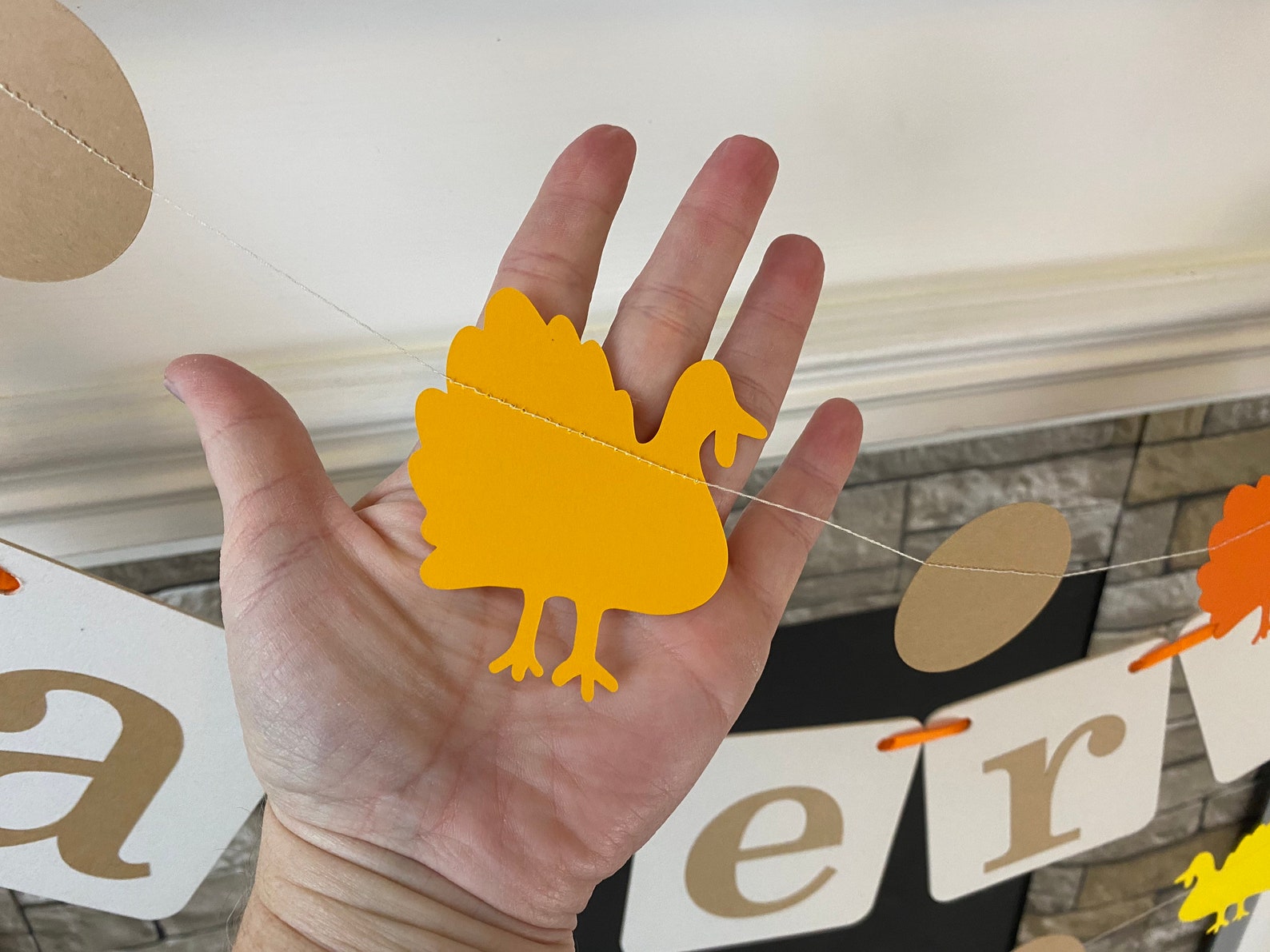 Turkey Birthday Decorations Child's Name Banner Turkey - Etsy