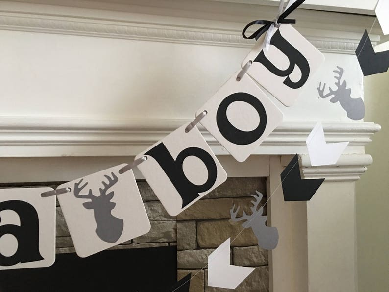 Little Buck Baby Shower Decorations It's a Boy Banner Oh Deer Baby ...