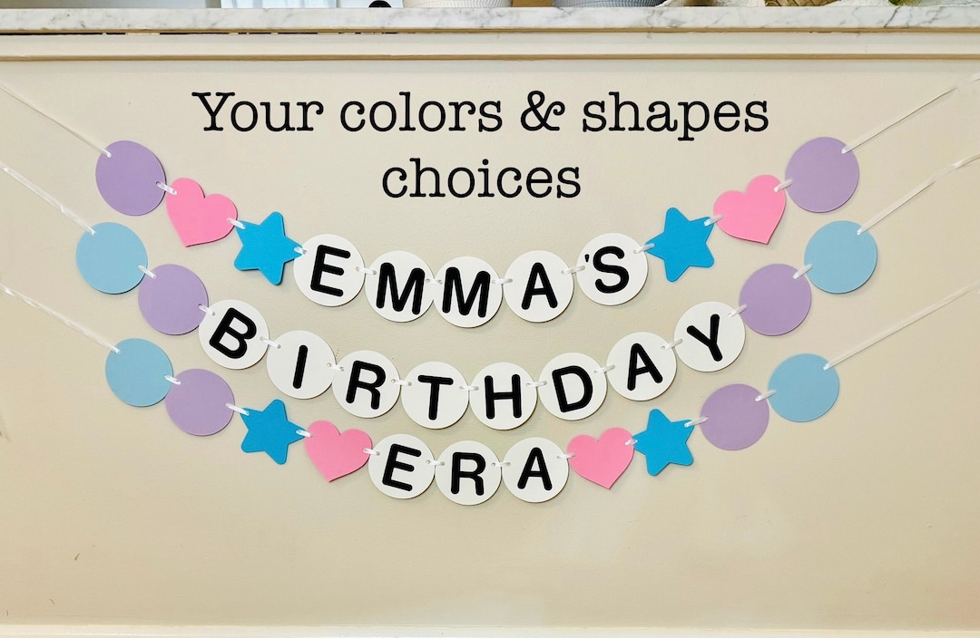FRIENDSHIP Bracelet Birthday Banner in My Birthday ERA Decorations ...