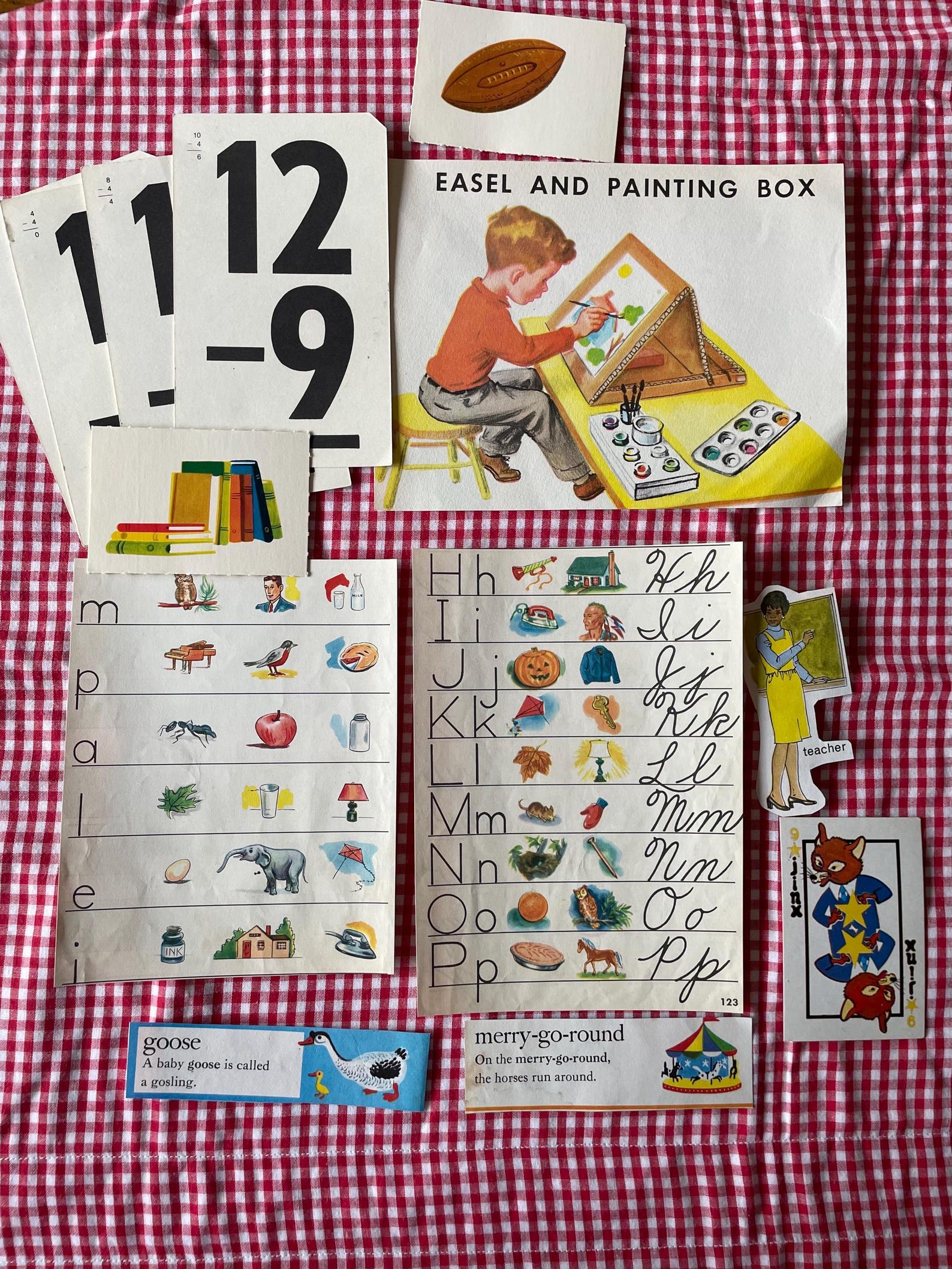 School Days Ephemera Paper Pack Scrapbook Junk Journal Art 50s Mid ...