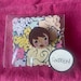 Hand-painted Wooden Brooch Pin Lady Face - Etsy