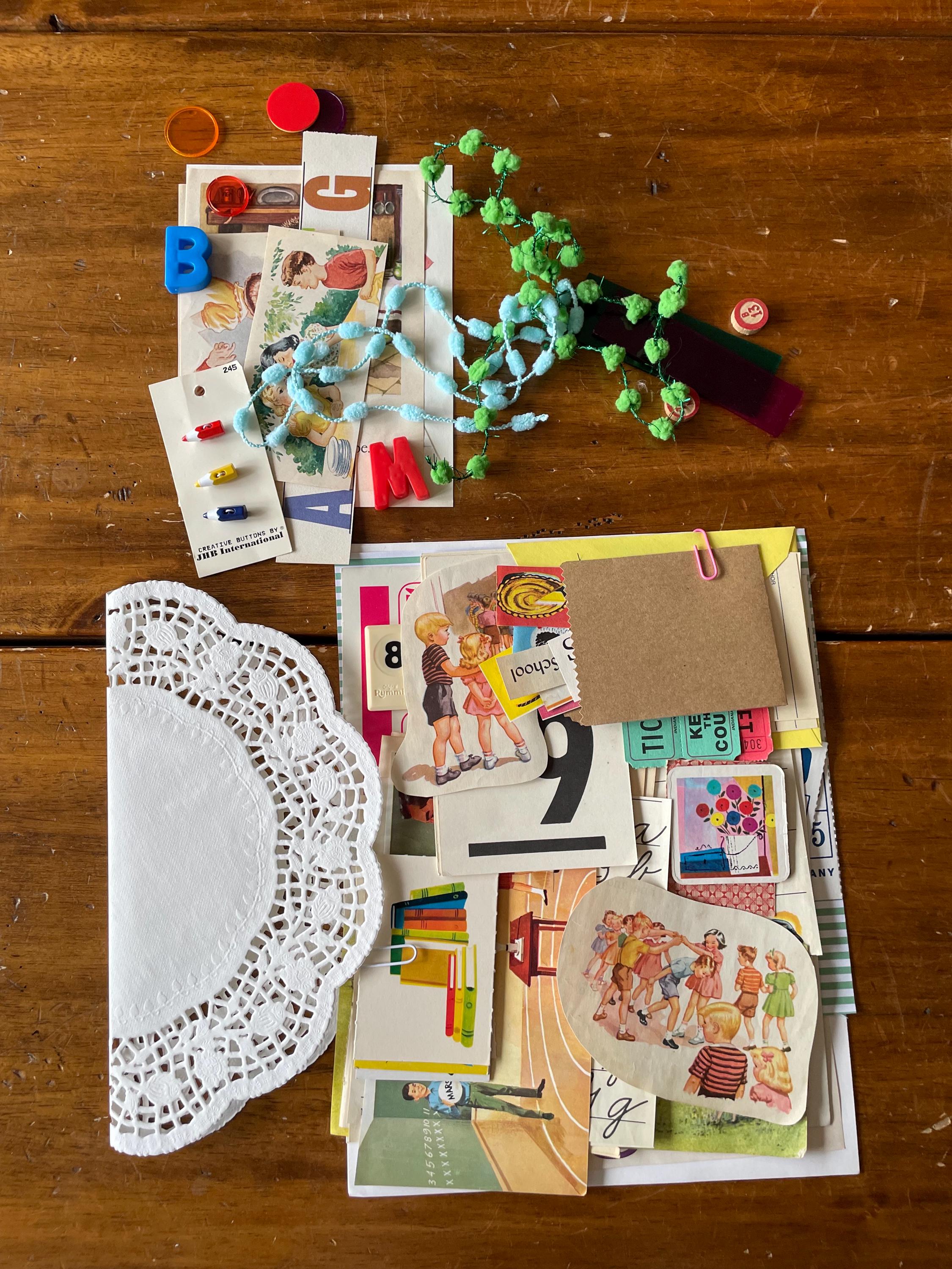 School Days Ephemera Paper Pack Scrapbook Junk Journal Art 50s Mid ...