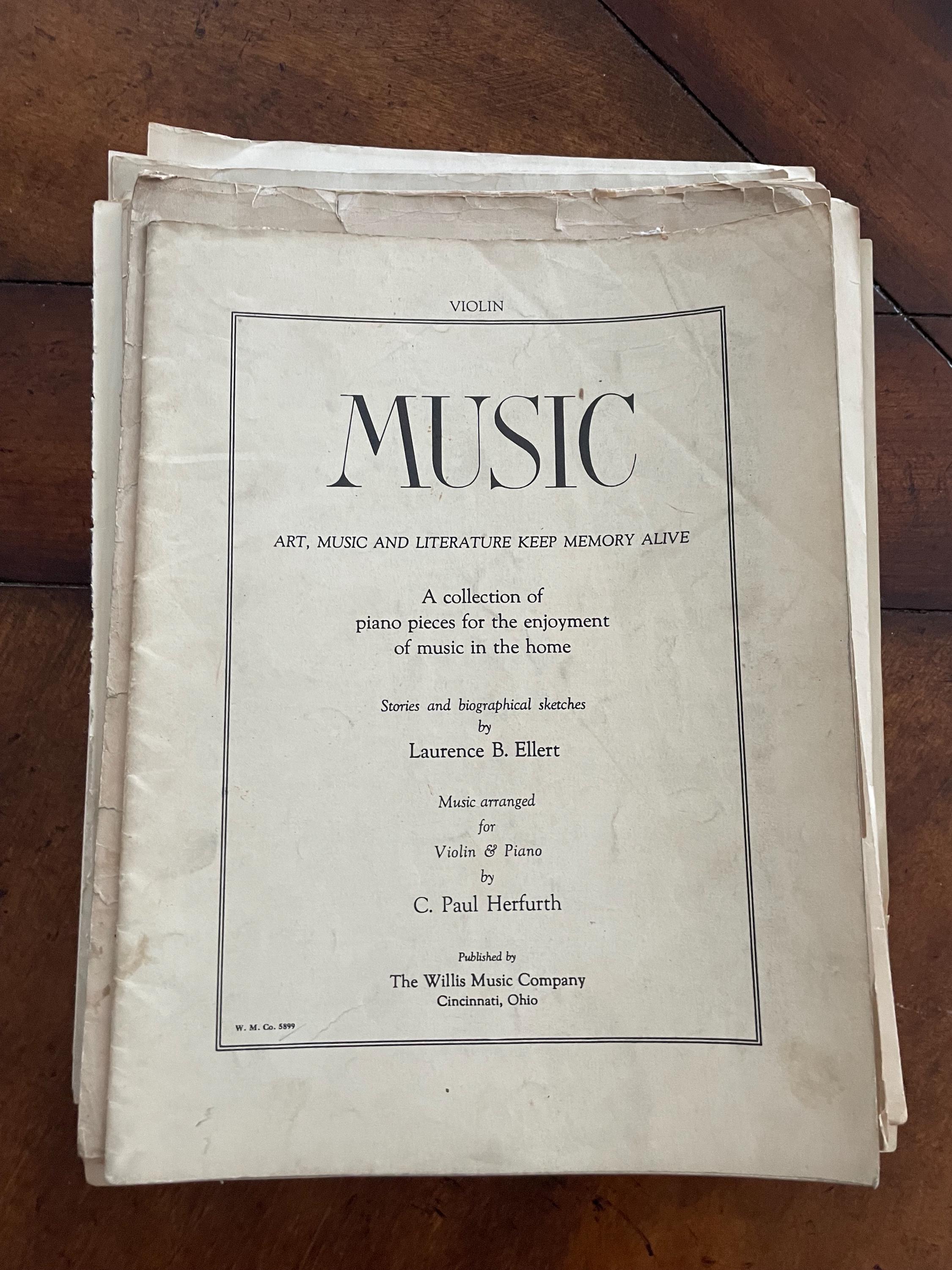 Vintage Sheet Music Packs 50+ Random Pieces Aged Yellowed Scrapbook ...