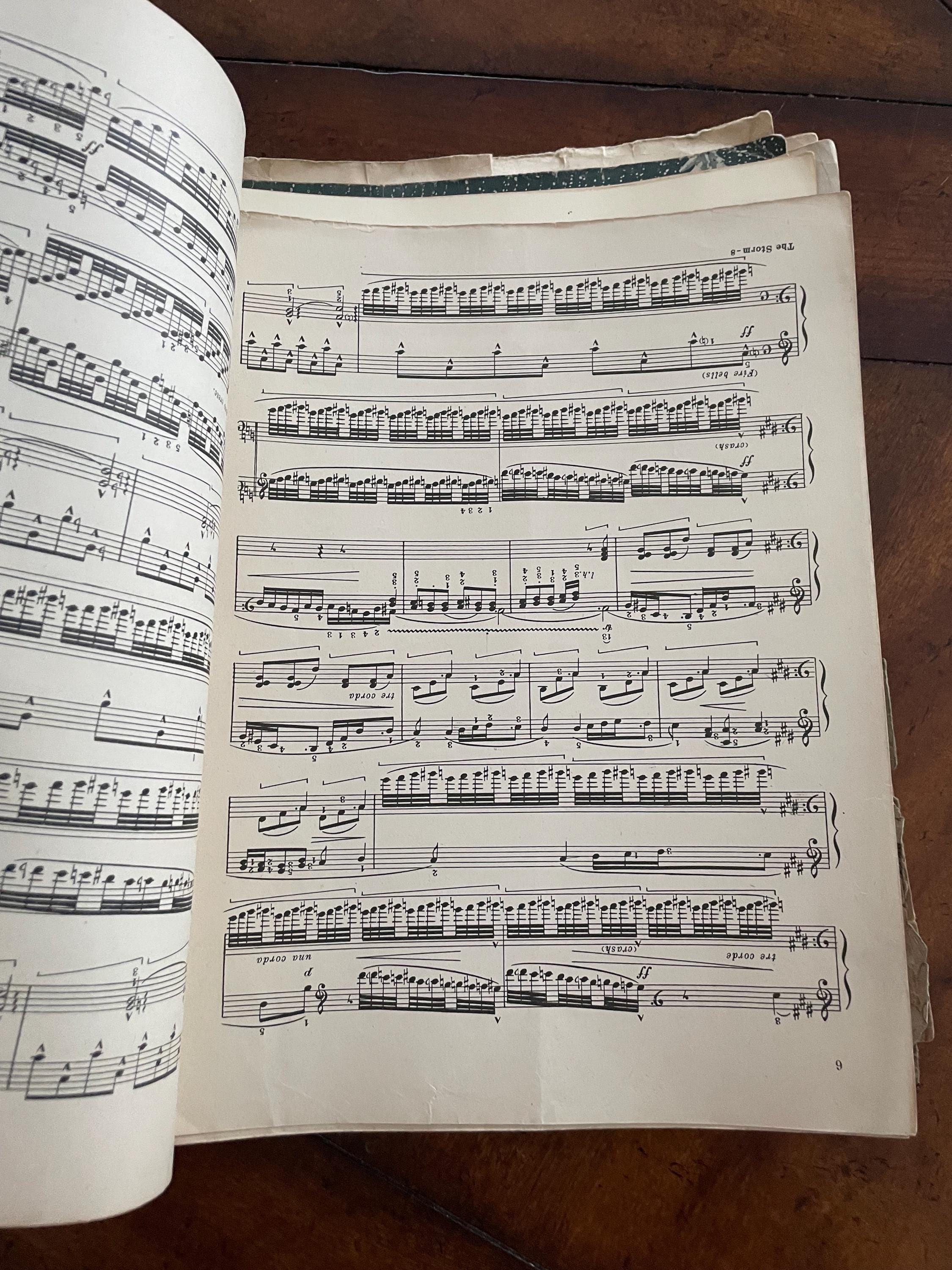 Vintage Sheet Music Packs 50+ Random Pieces Aged Yellowed Scrapbook ...