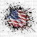 American Flag • Paint Splatter • July 4 • Independence Day • Digital ...