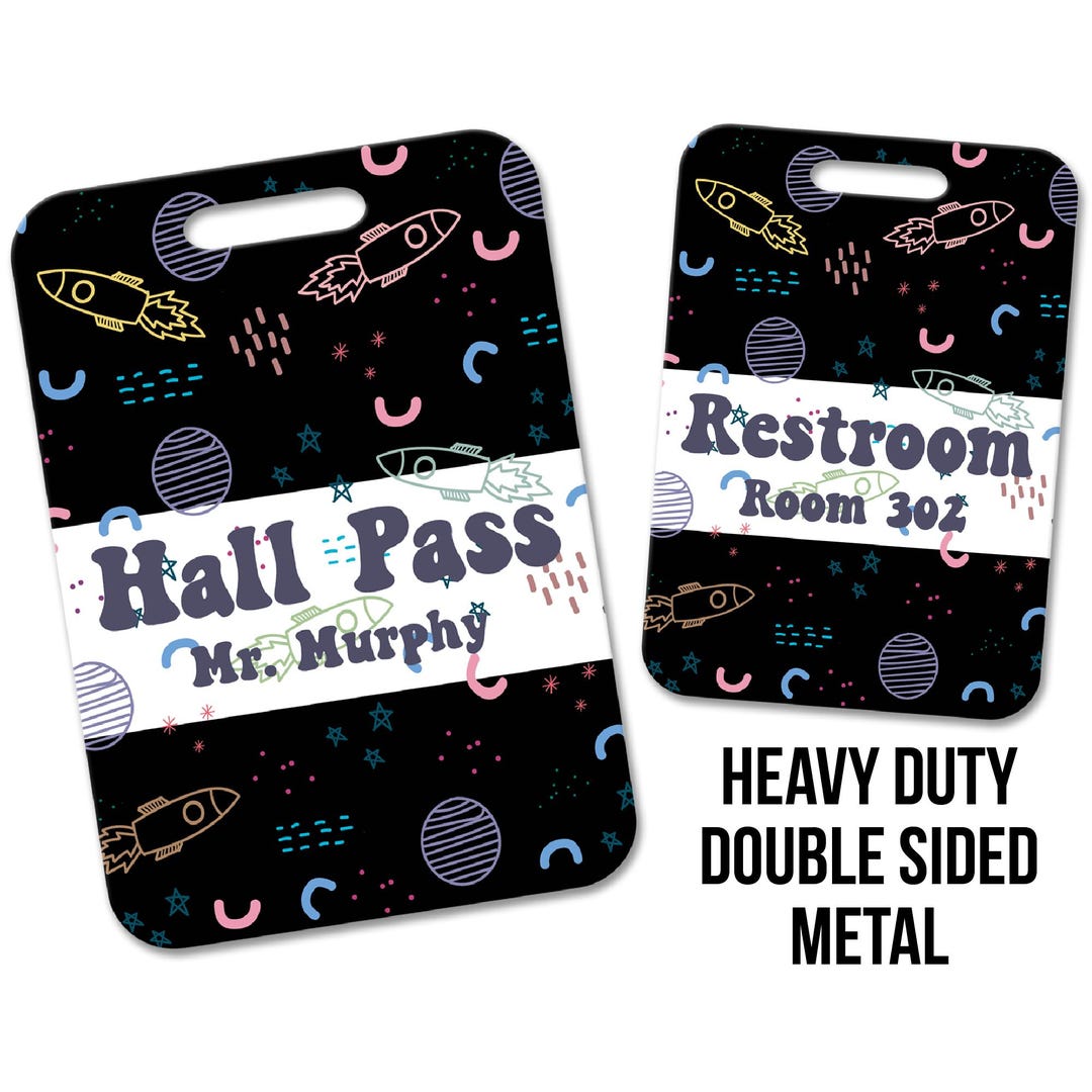 Classroom Hall Pass for Teachers • Space Galaxy • Personalized - Etsy