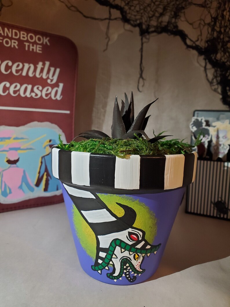 Beetlejuice Plant Pot Sandworm Tim Burton Planter Patio Garden | Etsy