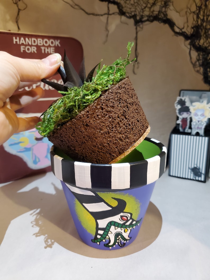 Beetlejuice Plant Pot Sandworm Tim Burton Planter Patio Garden | Etsy