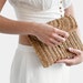Crochet Raffia Clutch in Tan Straw Summer Bag Raffia Clutch - Etsy