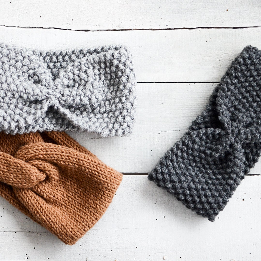 Hand Knit Turban, Chunky Knit Turban, Wool Headwrap, Winter Headband ...