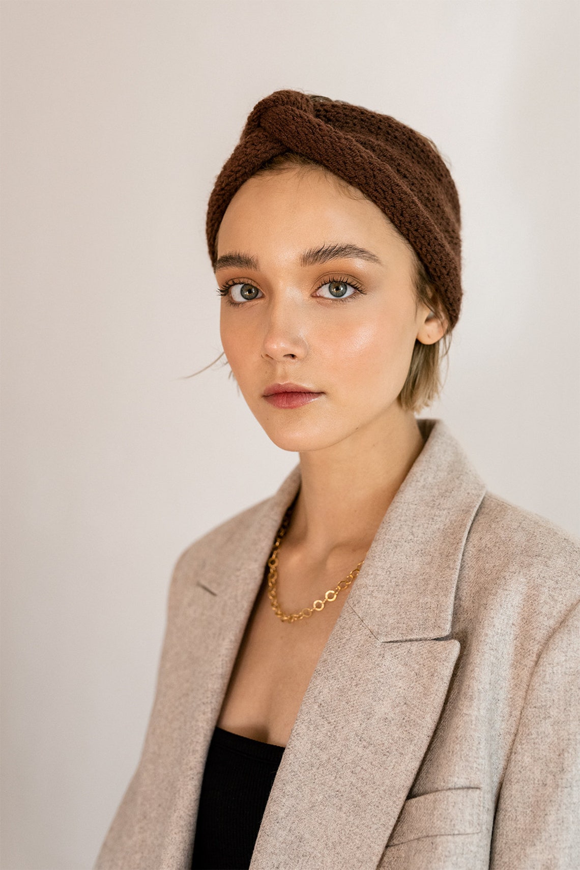 Hand Knit Turban Chunky Knit Turban Wool Headwrap Winter | Etsy