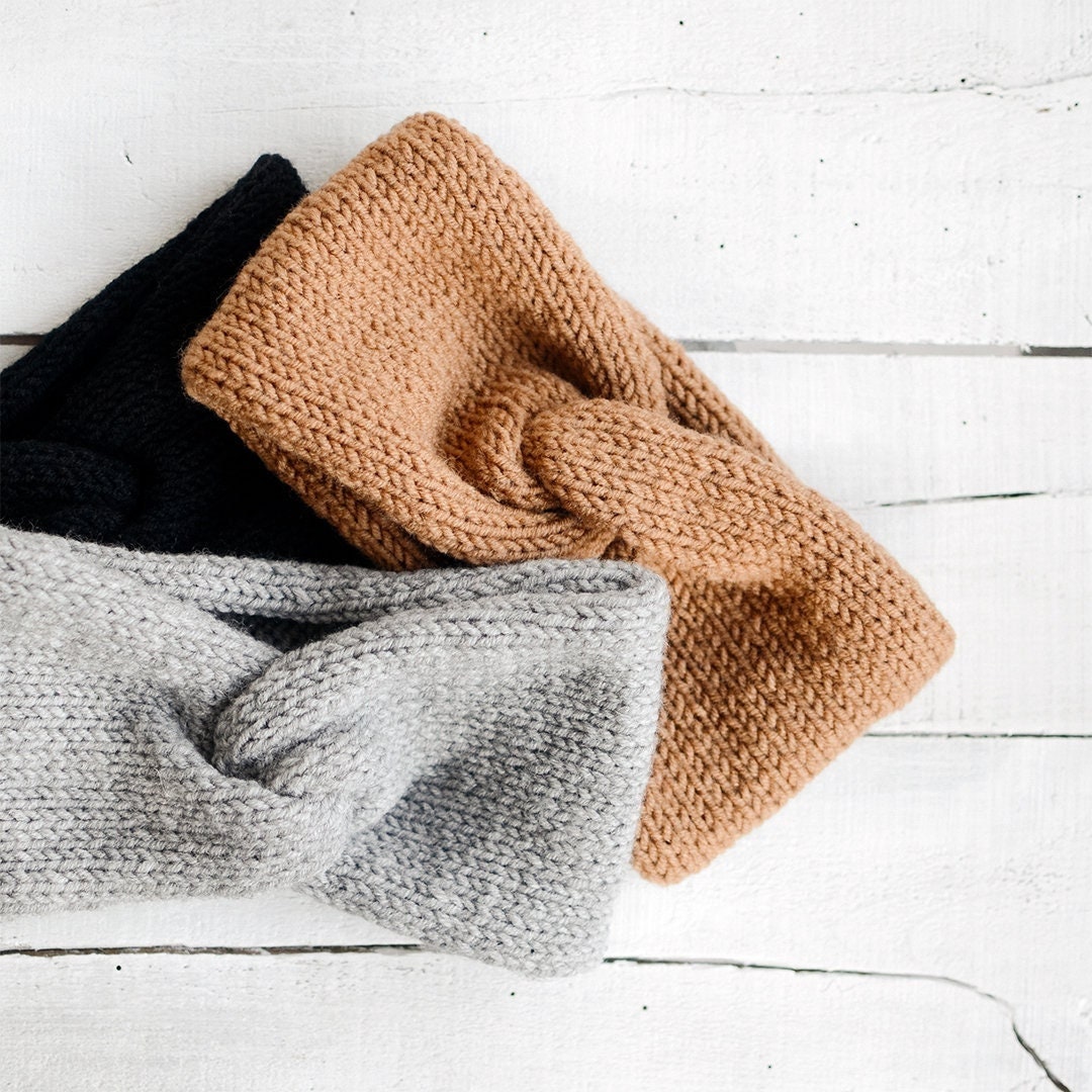 Hand Knit Turban, Chunky Knit Turban, Wool Headwrap, Winter Headband ...