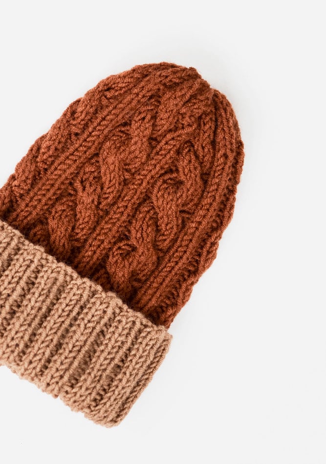 Custom Color Block Knit Beanie: Handcrafted Wool Blend Hat - Etsy