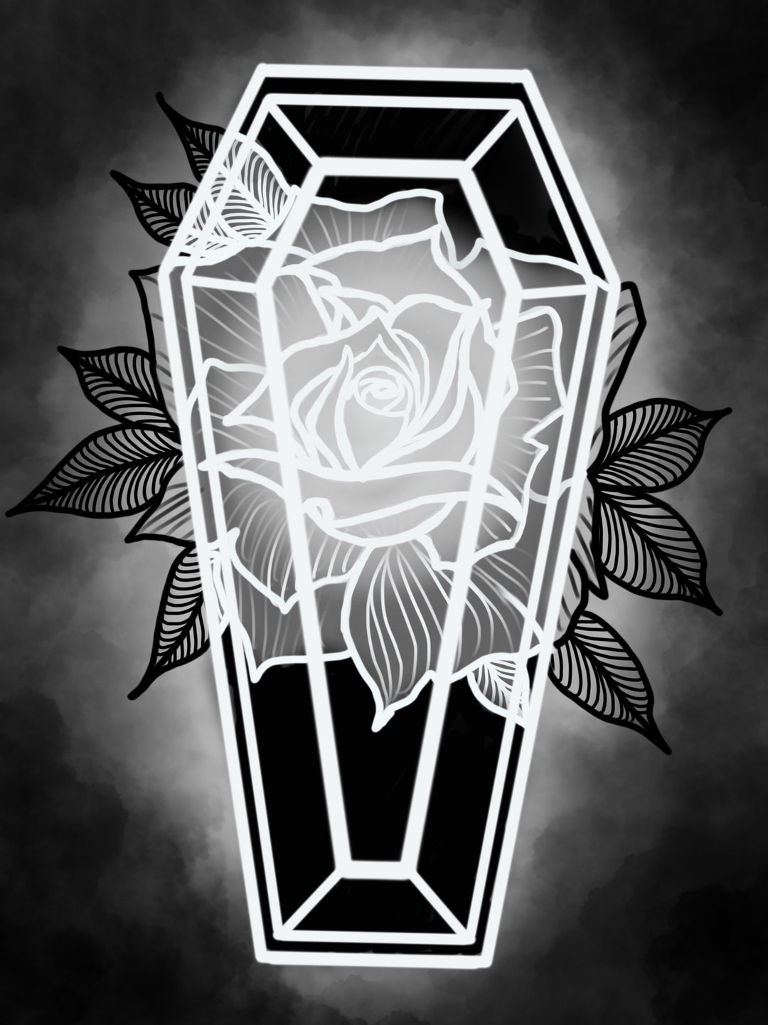 Coffin Rose - Etsy