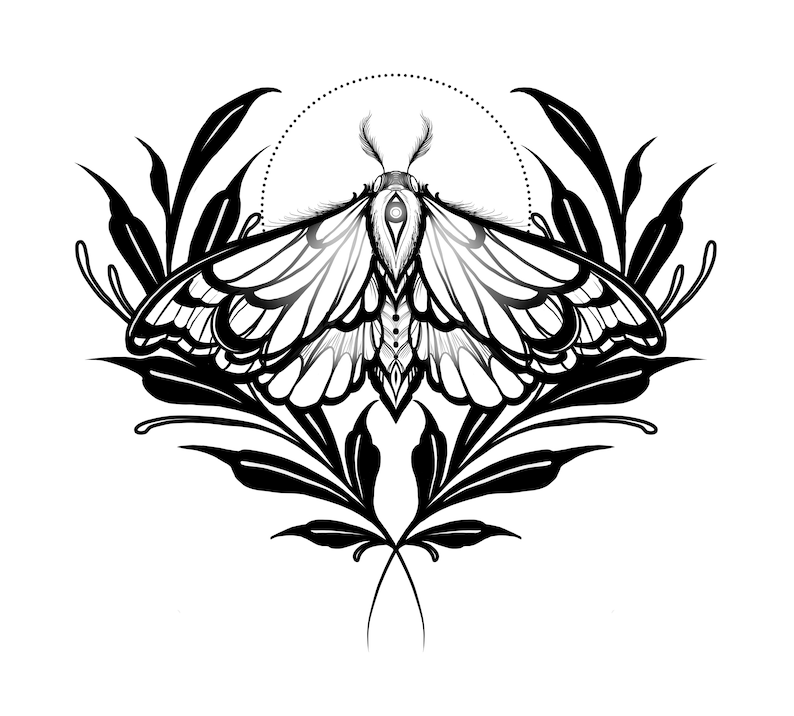 Evil Eye Moth- Coloring Sheet - Etsy