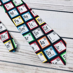Science Tie, Periodic Table of Elements Tie, Periodic Table Tie ...