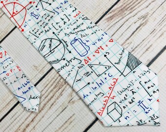 Math Tie, Geometry Tie, Equation Tie, Math Teacher Tie, Math Teacher ...