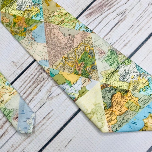 Map Tie World Maps Map Accessory World Traveler Gift Map | Etsy UK