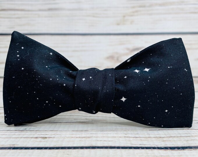Star Bowtie, Space Bowtie, Outer Space, Deep Space Bowtie, Astronomy Bowtie, Black and White ...