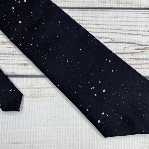 Star Tie Space Tie Outer Space BLACK and White Deep Space - Etsy