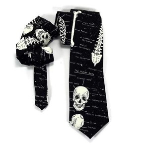 Skeleton Necktie, Orthopedic Tie, Chiropractic Tie, Medical Necktie ...