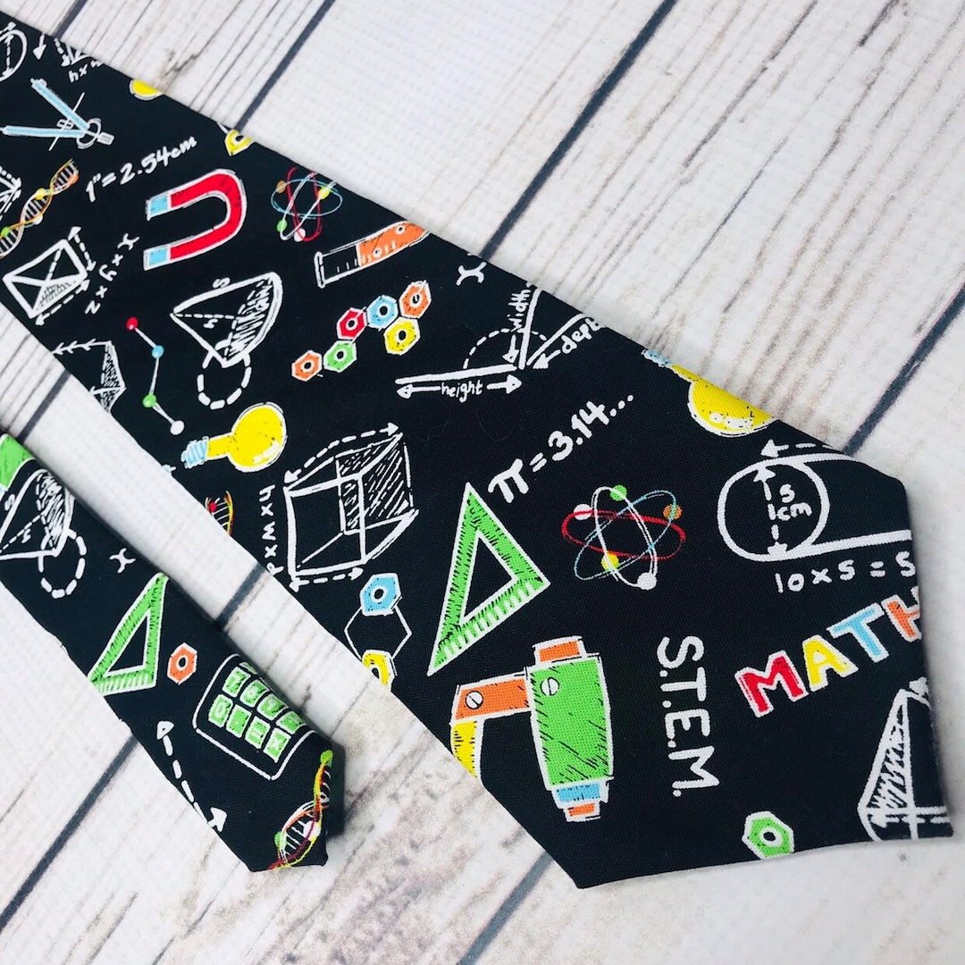 STEM Necktie, Math Tie, Science, Tie, Math Teacher Tie, Math Teacher ...