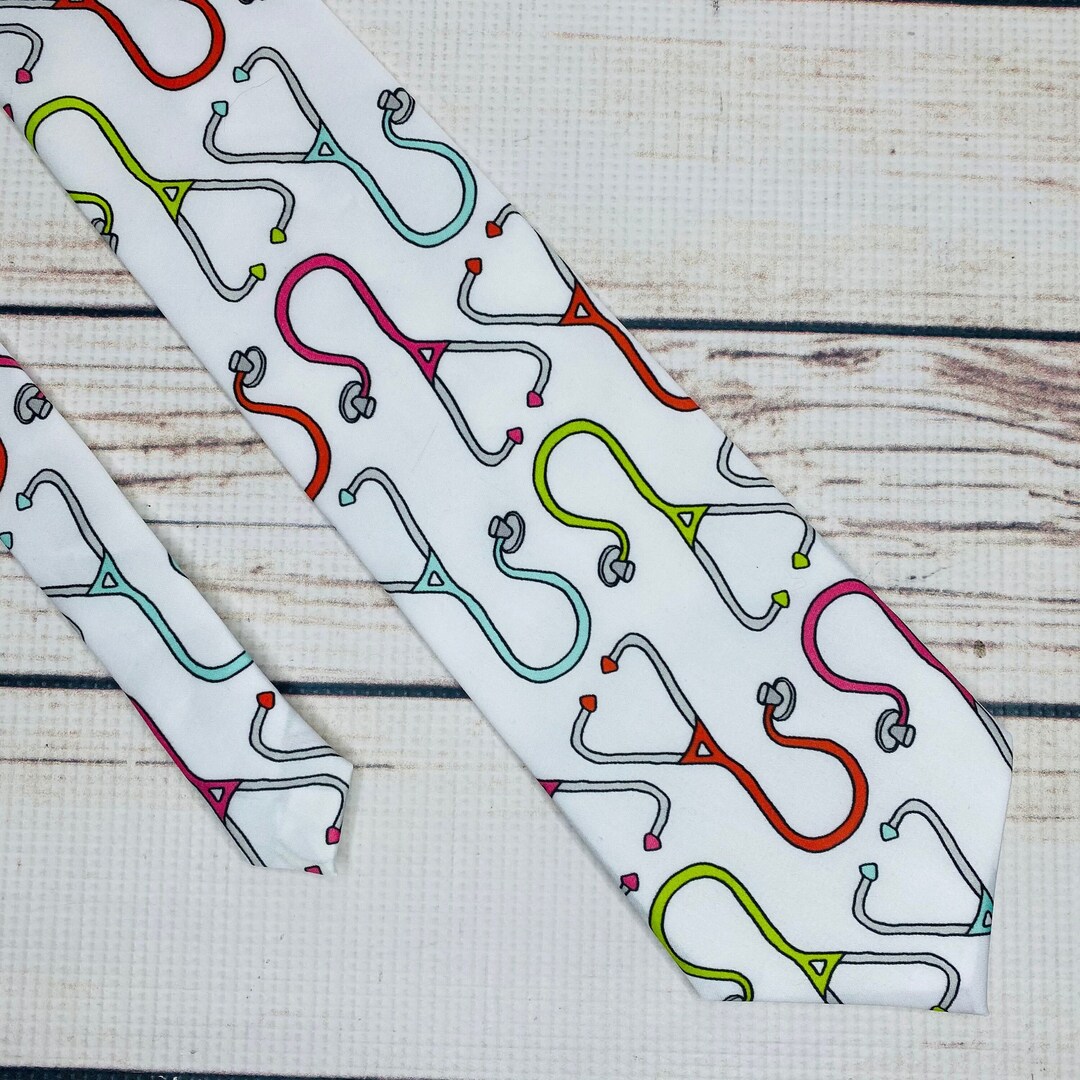Stethoscope Tie, Doctor Tie, Medical Tie, Nurse Gift, Doctor Accessory ...