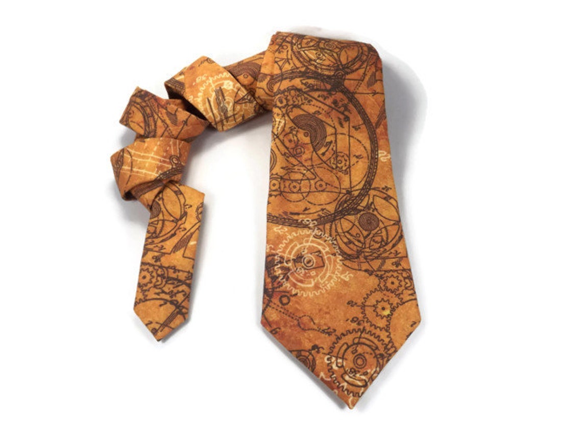 Clockwork Tie Steampunk Tie Steampunk Gears Cogs Clockwork - Etsy