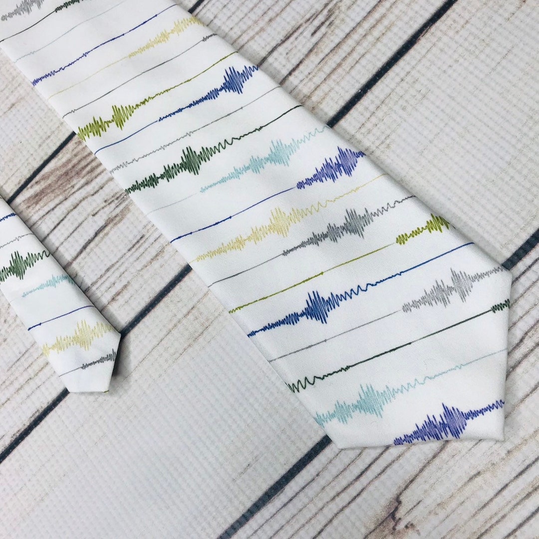 Seismograph Tie, Seismology Necktie, Earthquake Tie, Seismic Waves ...