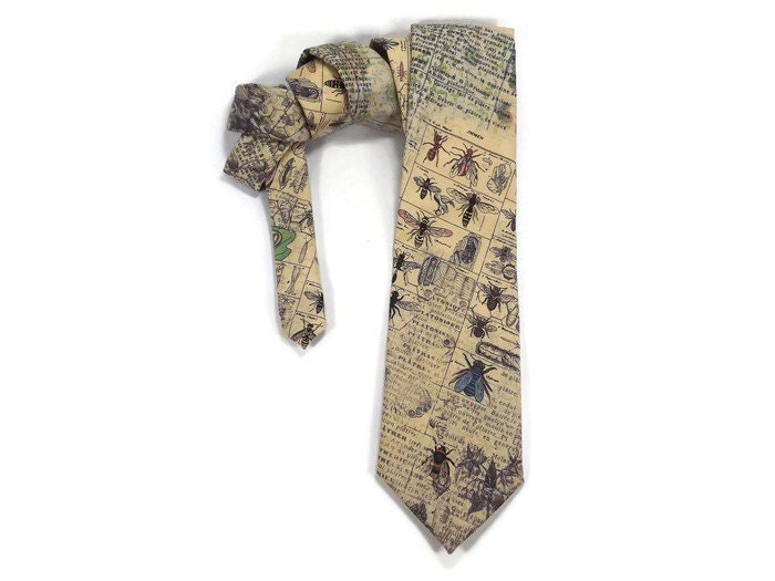 Entomology tie Science tie bug necktie eclectic biology | Etsy