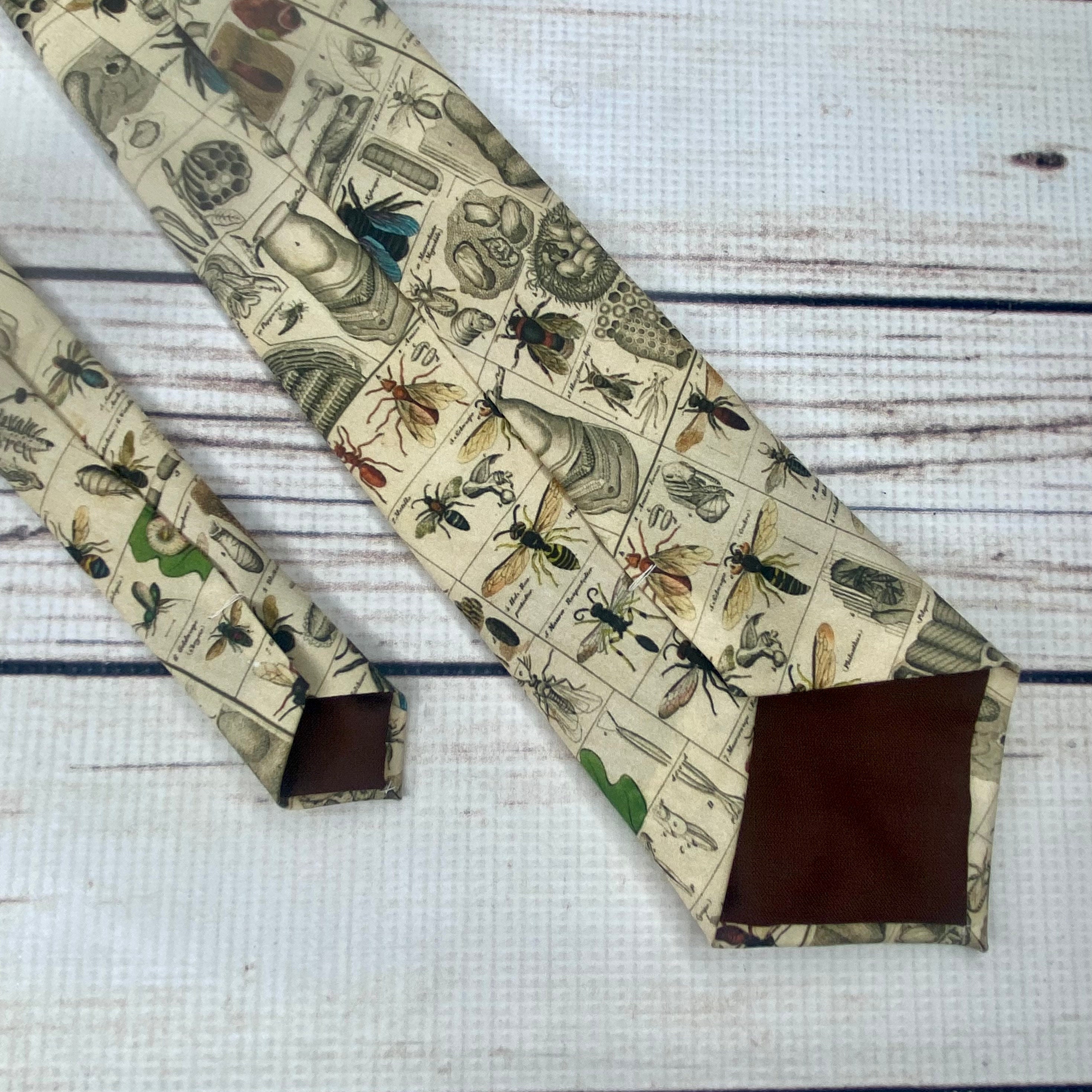 Entomology Tie, Science Tie, Bug Necktie, Eclectic, Biology Necktie ...