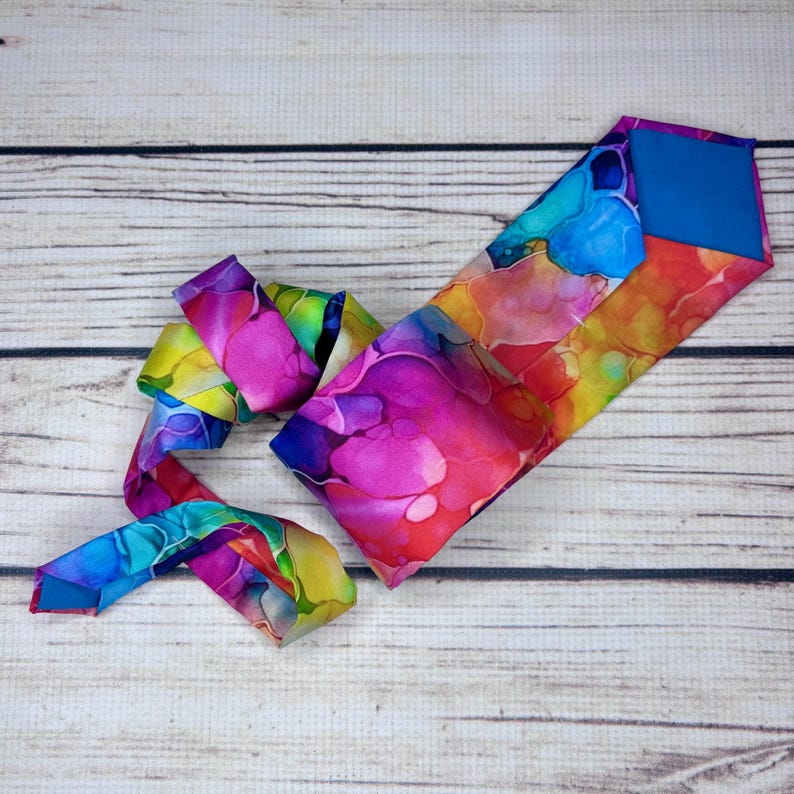Watercolor Rainbow Necktie, Colorful Tie, Paint Tie, Abstract Tie ...