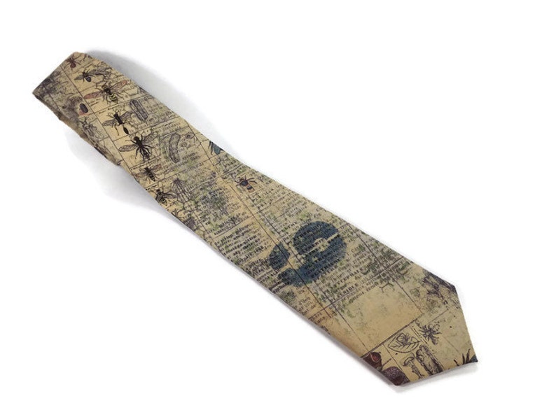 Entomology Tie Science Tie Bug Necktie Eclectic Biology - Etsy