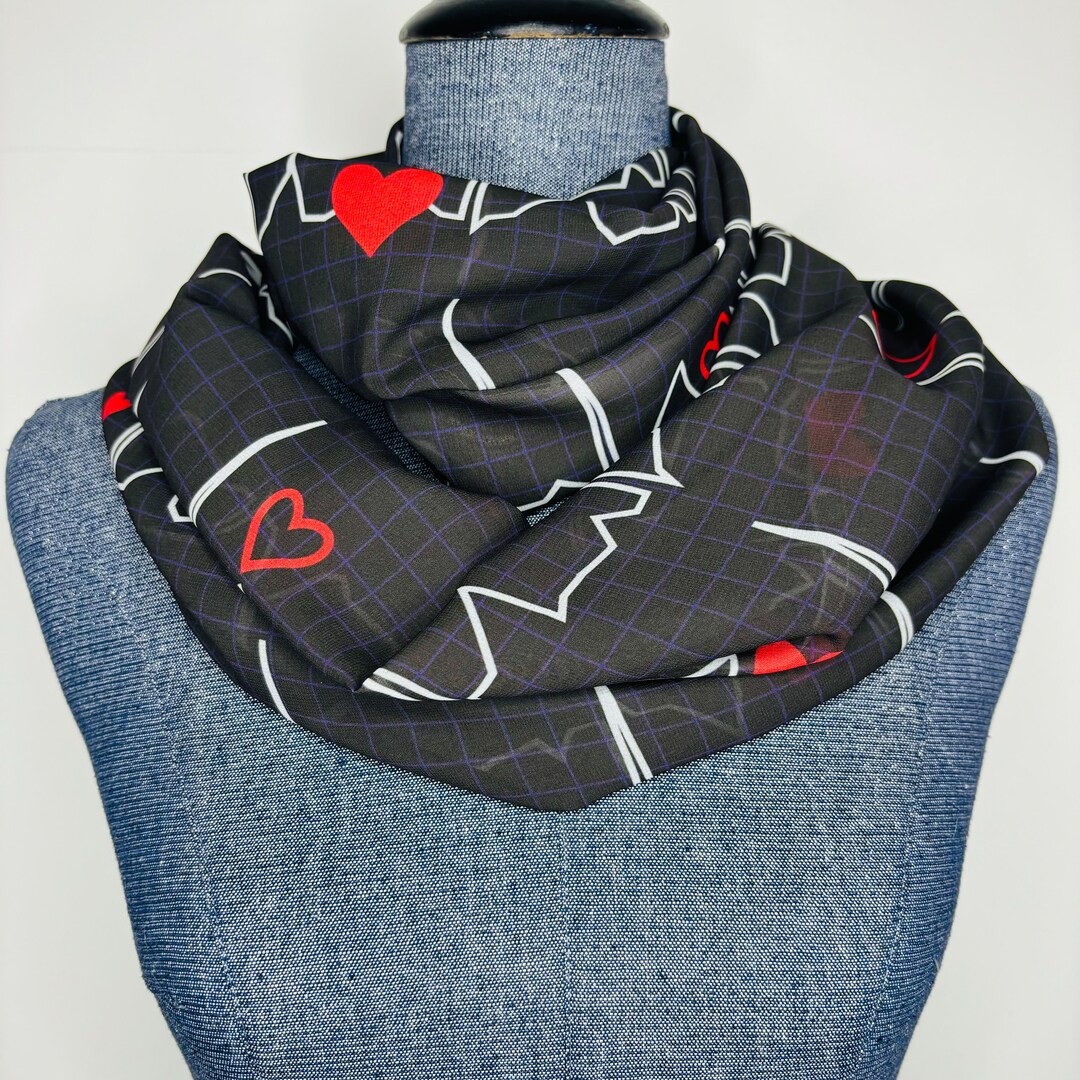 Doctor Scarf, Ekg Scarf, Heartbeat Scarf, Nurse Gift, Doctor Graduation ...