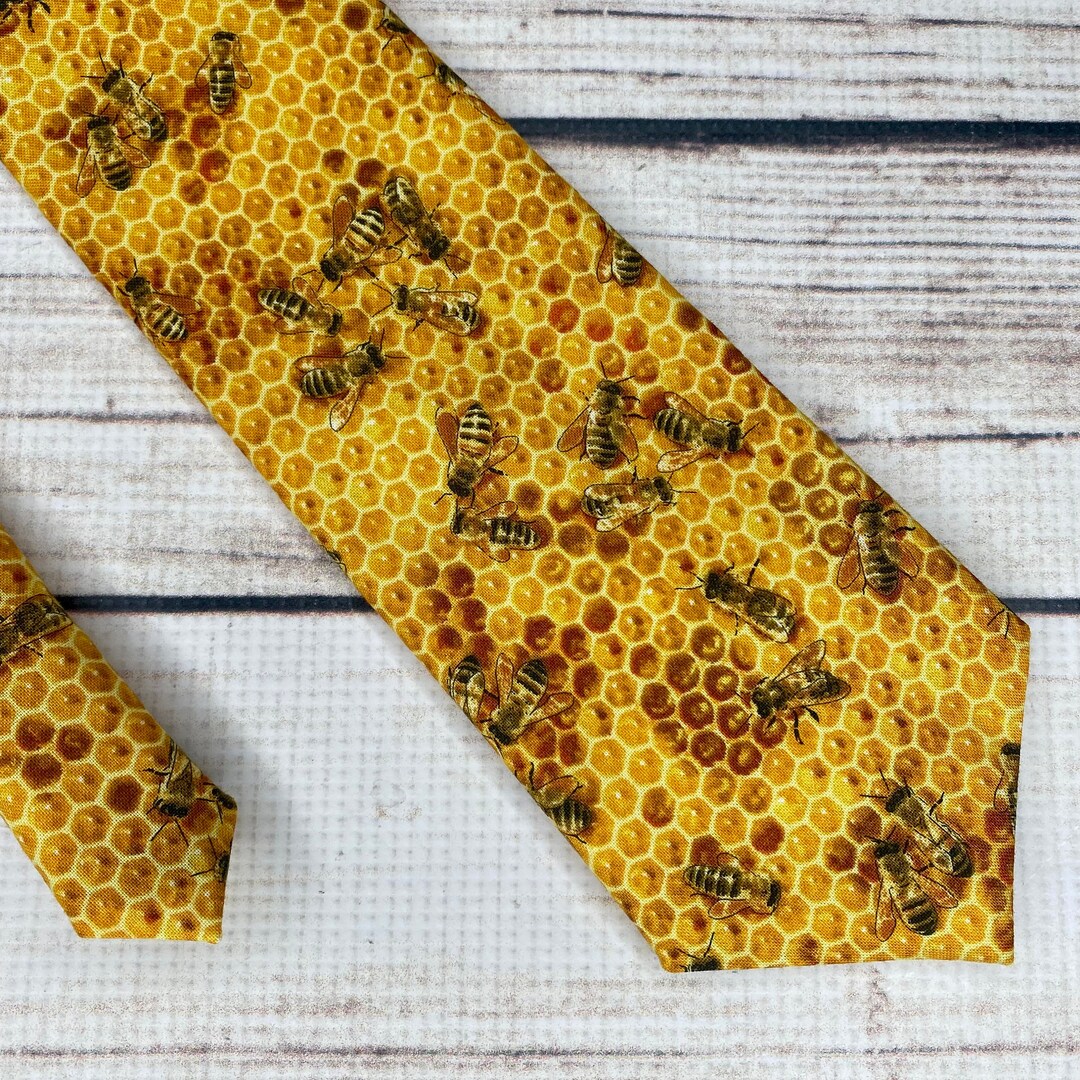 Honey Bee Tie, Honeycomb Tie, Bee Party, Bee Keeper Gift, Beehive Gift ...