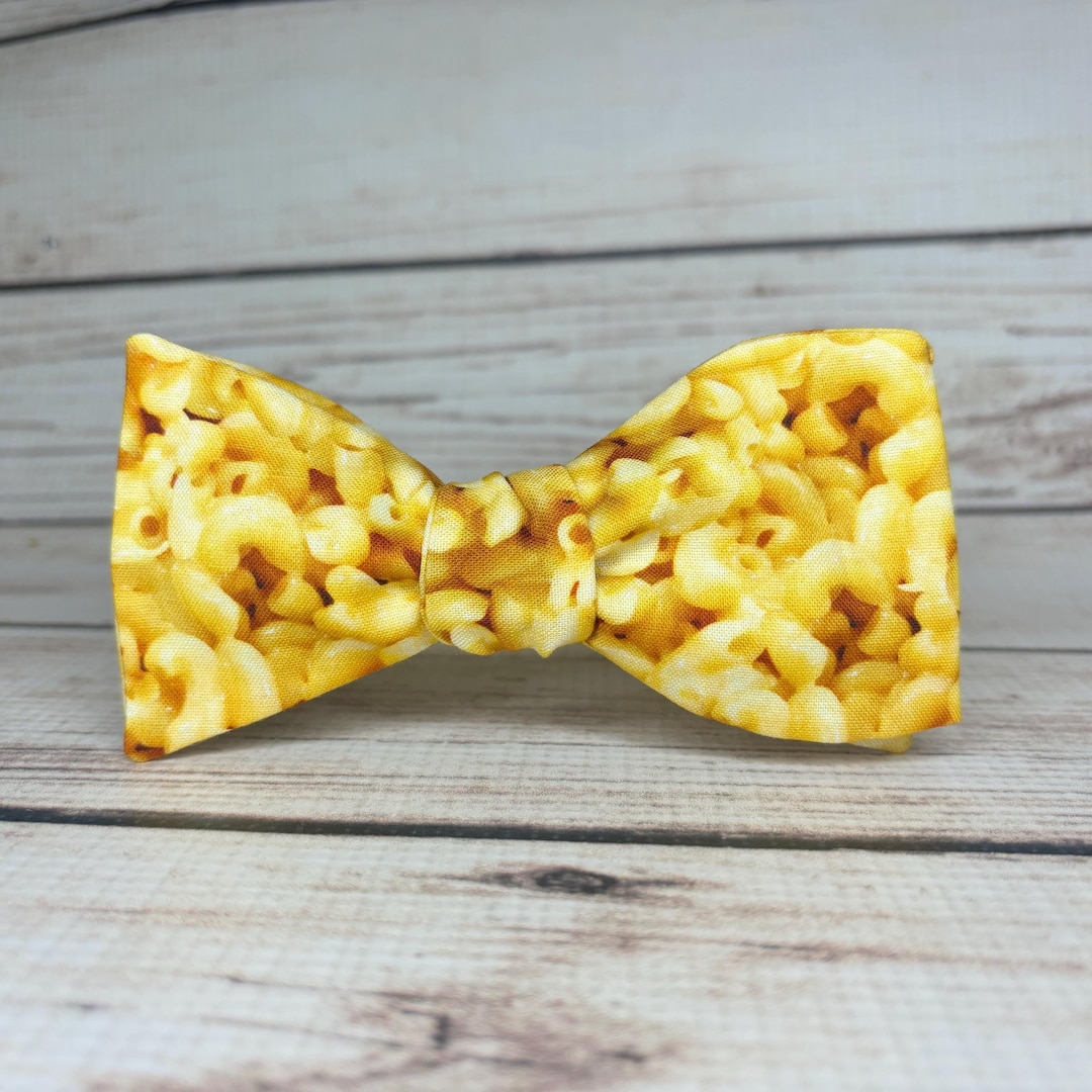 Macaroni and Cheese Bowtie, Mac & Cheese Lover, Pasta Bowtie, Cheesy ...