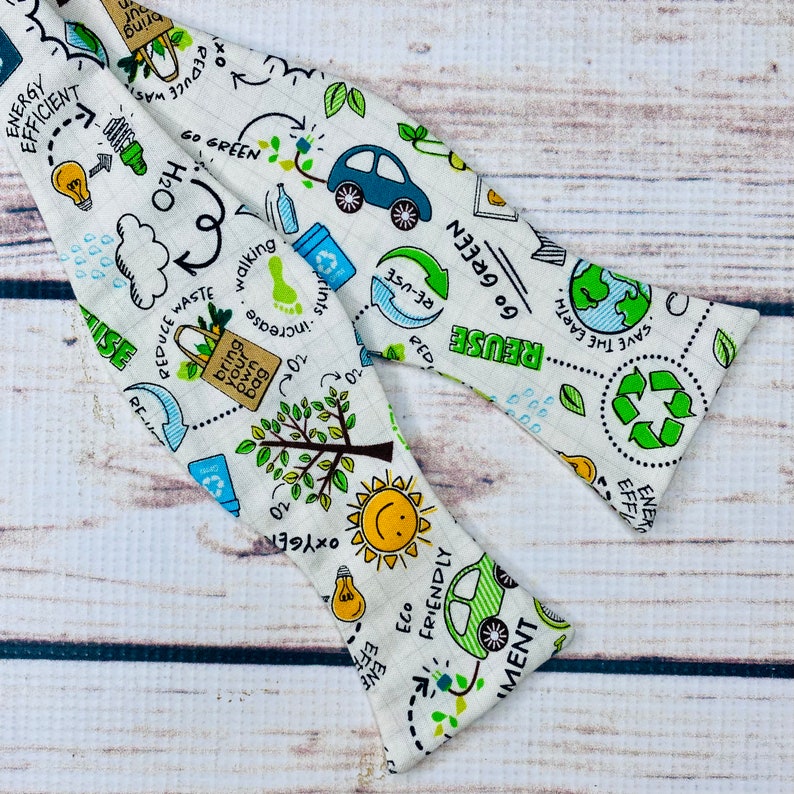 Recycling Bowtie, Reduce Reuse Recycle, Go Green Gift, Recycle Event ...