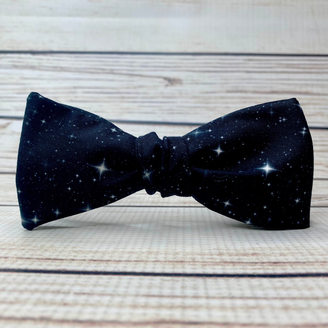 Star Bowtie Space Bowtie Black and White Night Sky Wedding - Etsy