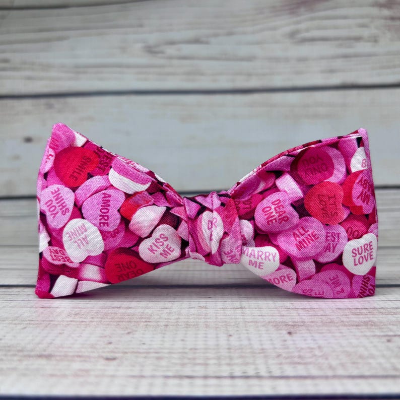 Valentine's Day Bowtie, Conversation Hearts Candy, Valentine's ...