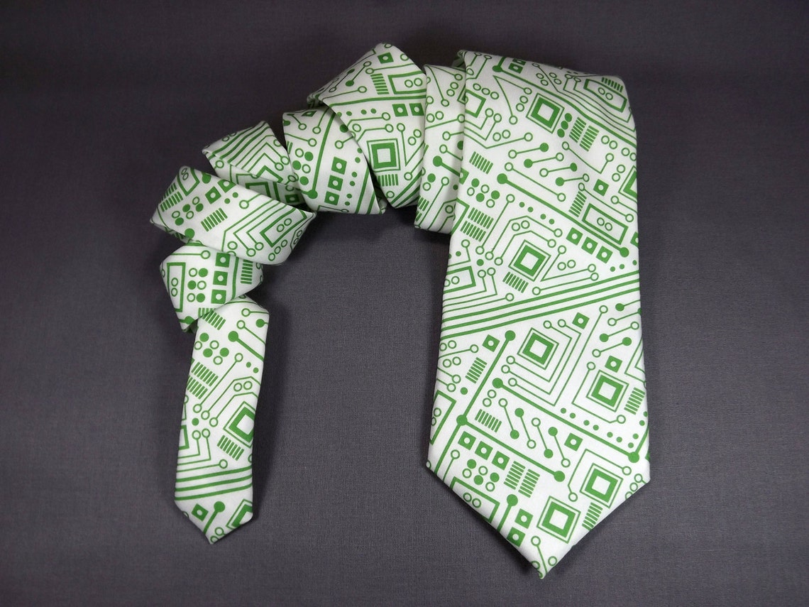 Circuit Board Tie Computer Circuits Computer Tie Geek Tie | Etsy