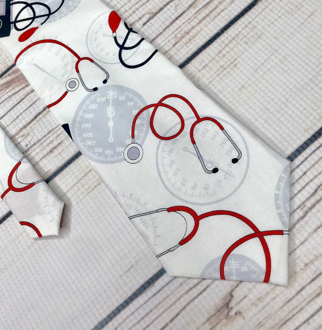 Doctor Tie, Medical Doctor, Stethoscope Tie, Nurse Necktie, Doctor ...