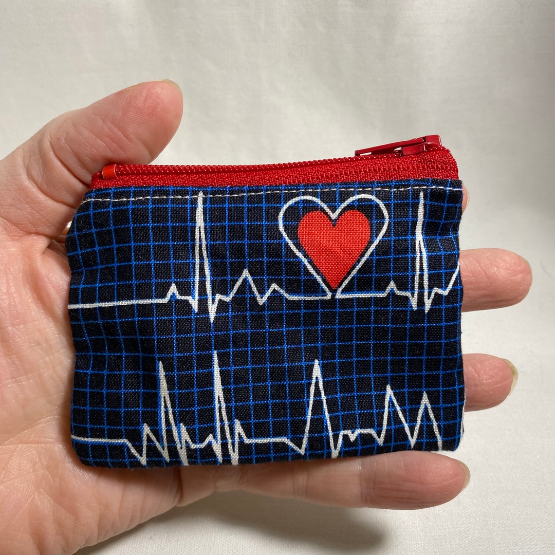 Ekg Heartbeat Pouch, Small Medical Bag, Nurse Coin Purse, Doctor Zipper ...