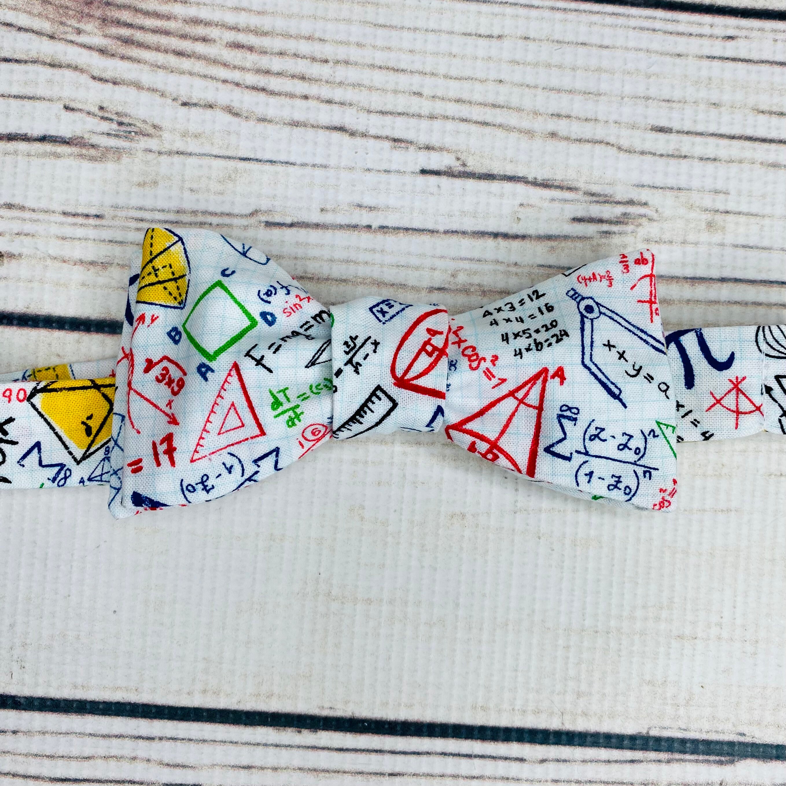 Math Bowtie Geometry Bowtie Mathematics Bowtie Equations - Etsy