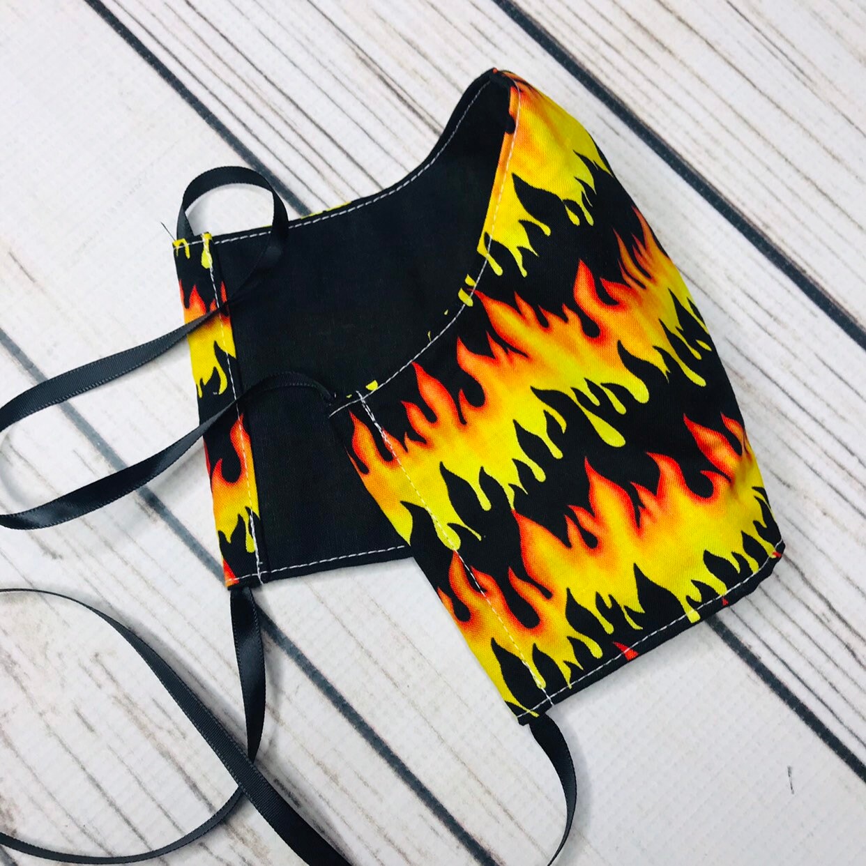 Flames face mask Fire mask burning face mask 100% cotton | Etsy