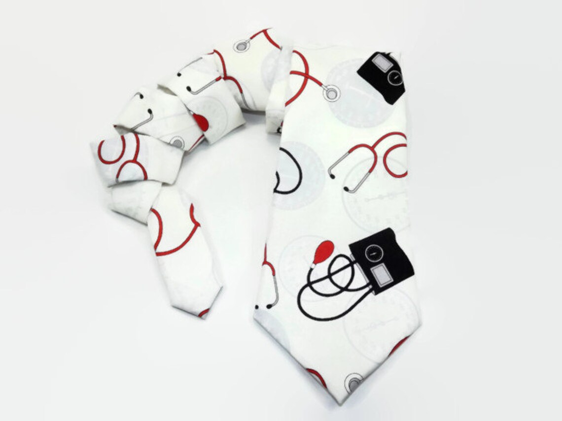 Doctor Tie, Medical Doctor, Stethoscope Tie, Nurse Necktie, Doctor ...