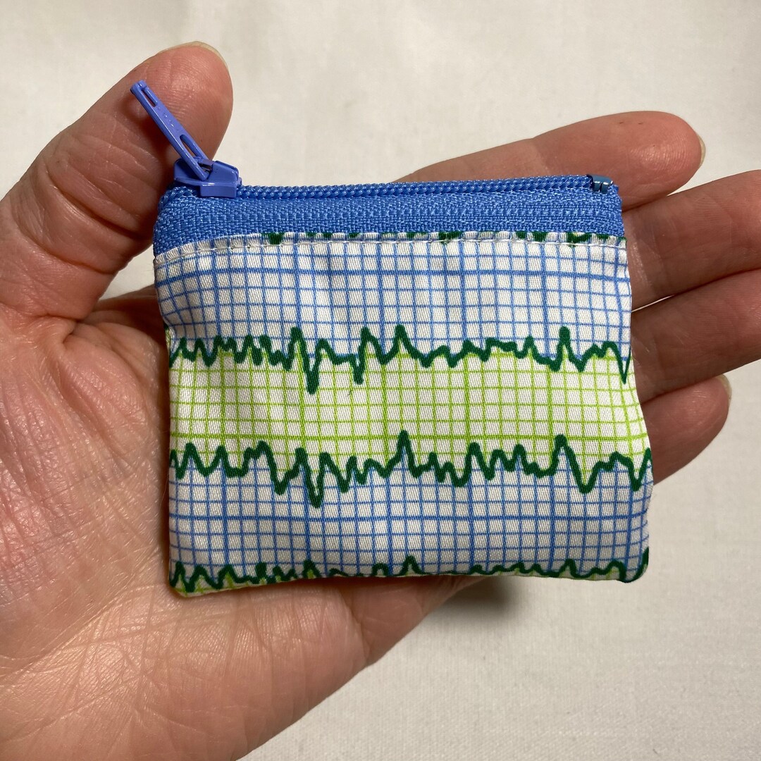 Electroencephalogram Zipper Pouch, EEG Coin Purse, Neurologist Gift ...