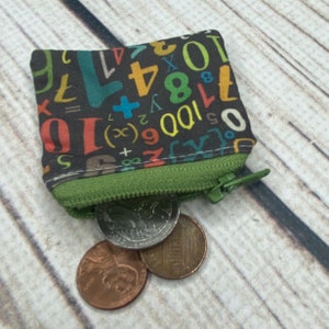 Math Zipper Pouch Number Zipper Pouch Math Coin Purse Math - Etsy