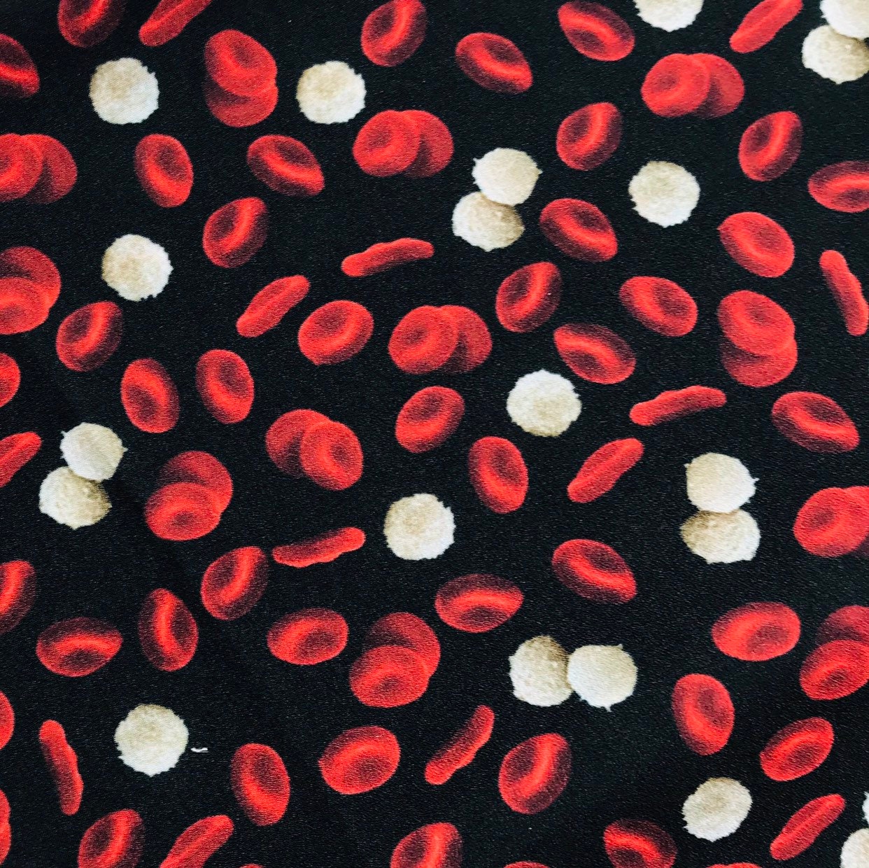 Red and White Blood Cells Scarf, Chiffon Infinity Scarf, Hematology ...
