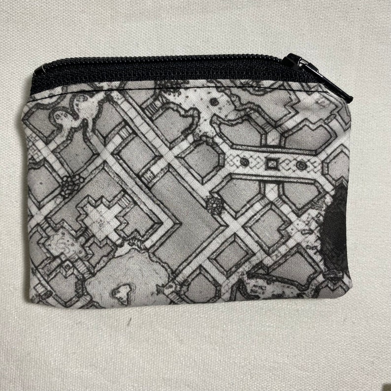 Dnd Zipper Pouch Dungeons and Dragon Gift Dungeons Map Coin - Etsy