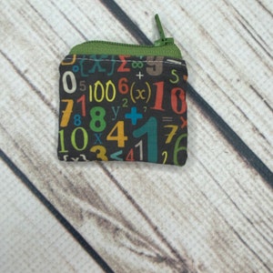Math Zipper Pouch Number Zipper Pouch Math Coin Purse Math - Etsy
